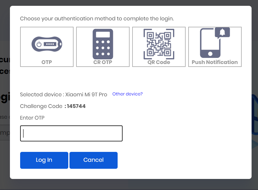 CR OTP Authentication