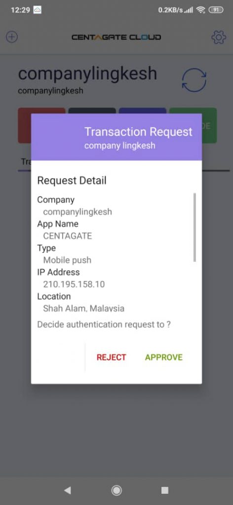 Push Notification Authentication