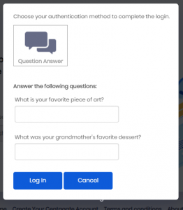 Security Question & Answer Authentication